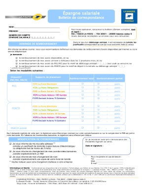 Fillable Online Le PEG en pratiqueEpargne Salariale - La Poste Fax Email Print - pdfFiller