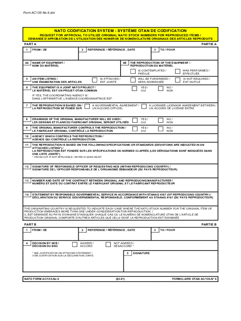 Fillable Online Form AC135-No 6.dot Fax Email Print - pdfFiller
