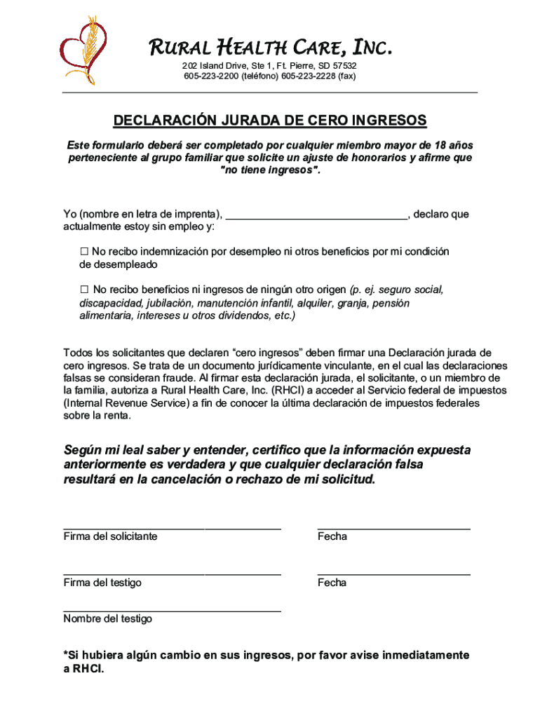 Fillable Online SF-ZERO INCOME AFFIDAVIT.docx Fax Email Print - pdfFiller