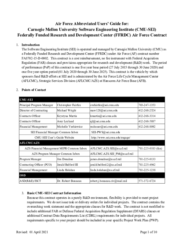 Fillable Online Fillable Online Air Force Abbreviated Users Guide for ...