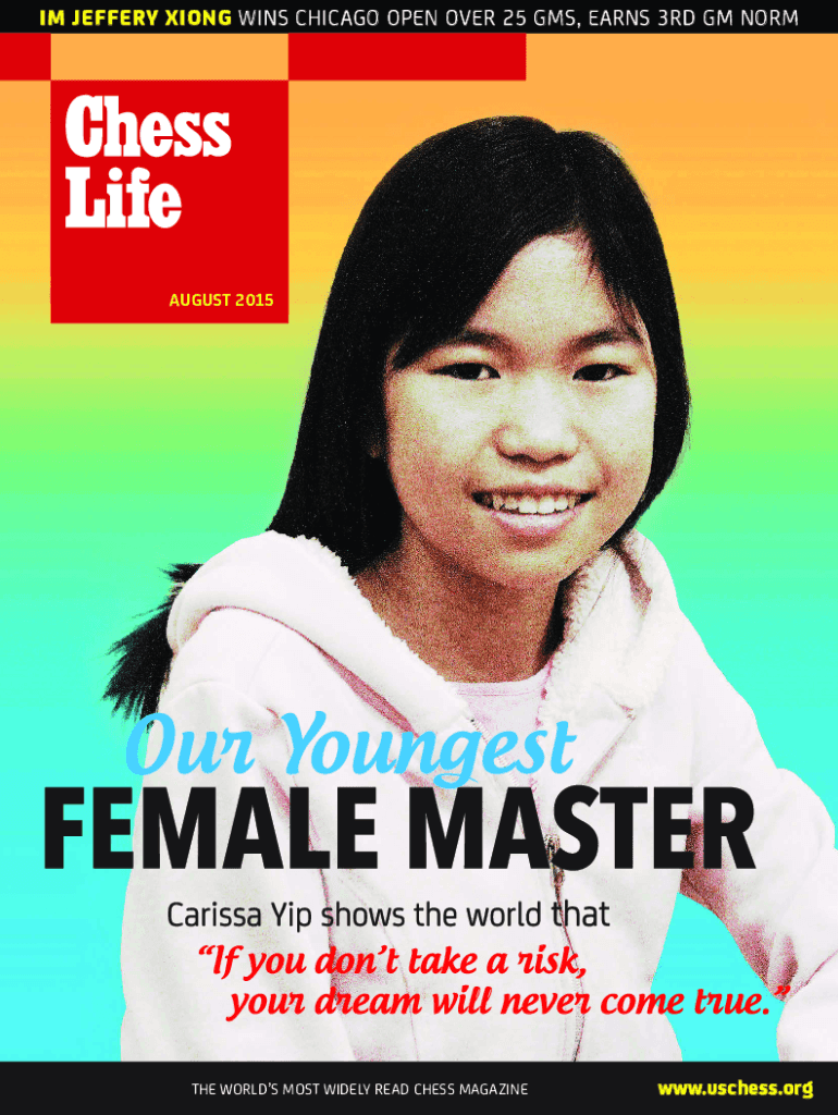 Fillable Online 14-year-old Jeffery Xiong Shocks Field At Chicago Open ...