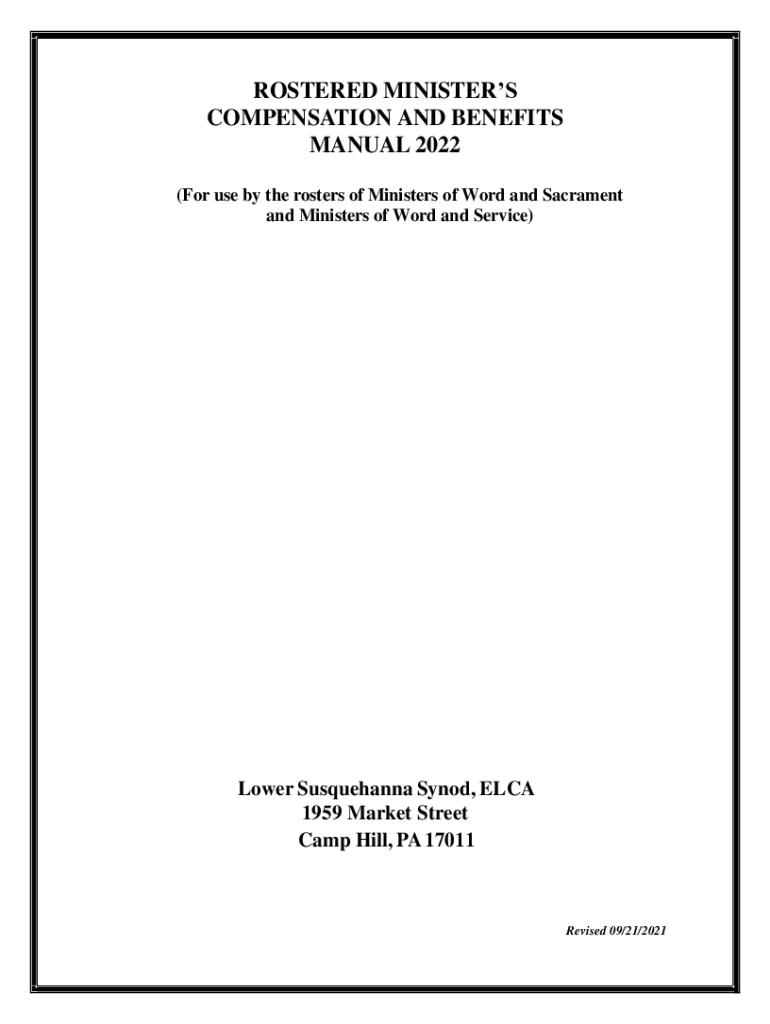 Fillable Online PDF Compensation and Guidelines for Ministers of Word ...