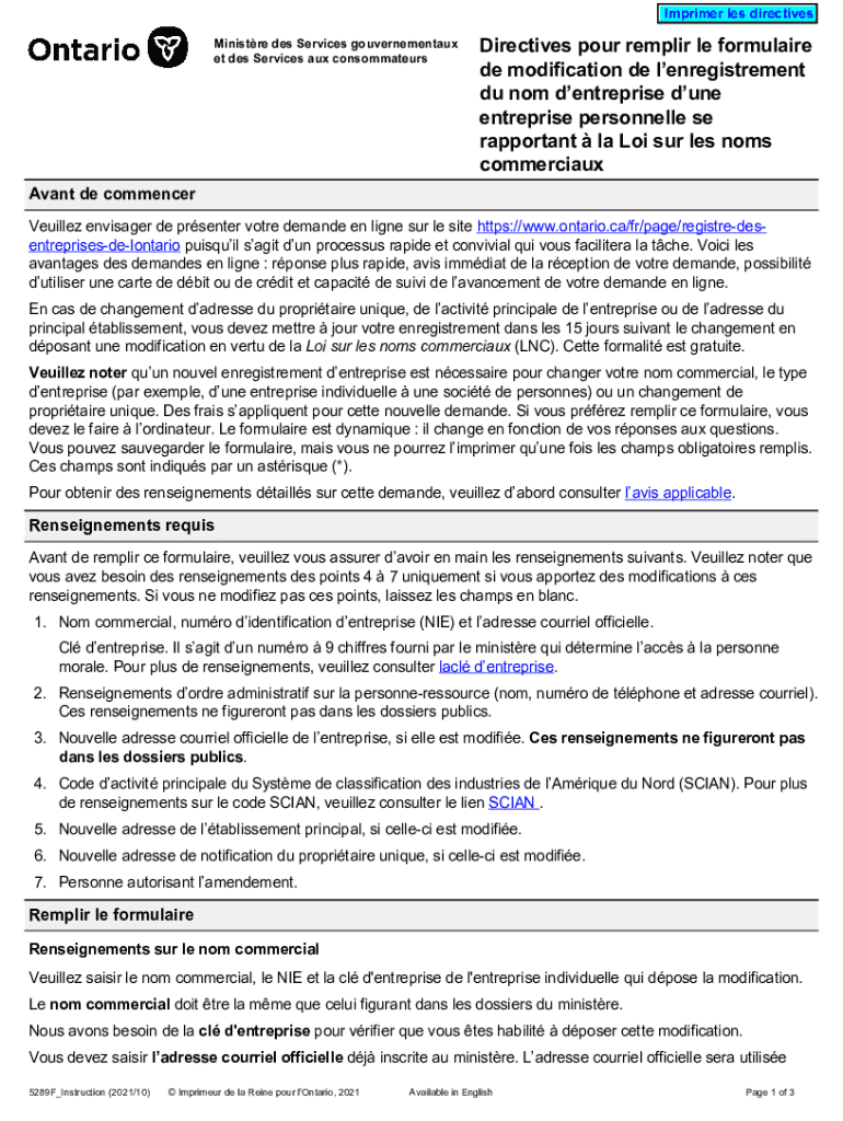 Fillable Online www.forms.ssb.gov.on.cambsssbDirectives pour remplir le formulaire de ...