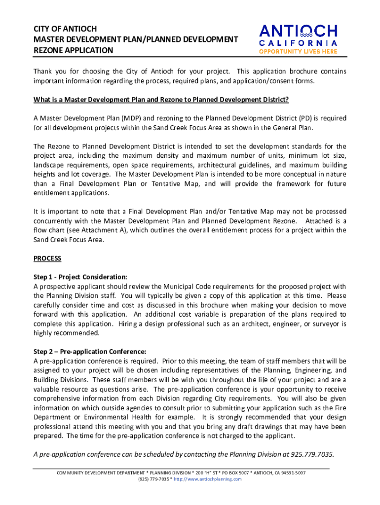Fillable Online Master-Development-Plan-Rezone-FUA1.pdf - City of Antioch Fax Email Print ...