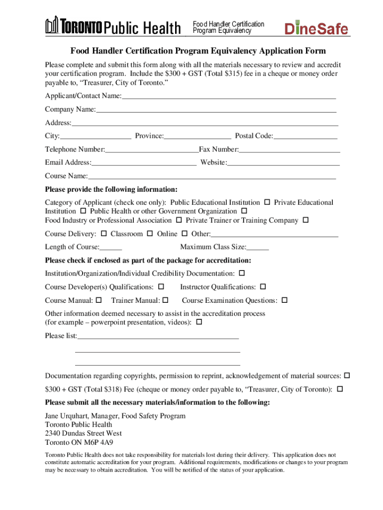 Fillable Online equivalency applicationform.doc Fax Email Print - pdfFiller
