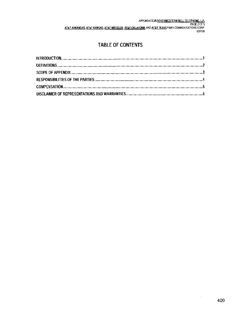 Fillable Online PDF BellSouth Long Distance, Inc. Original Page 1 d/b/a ...