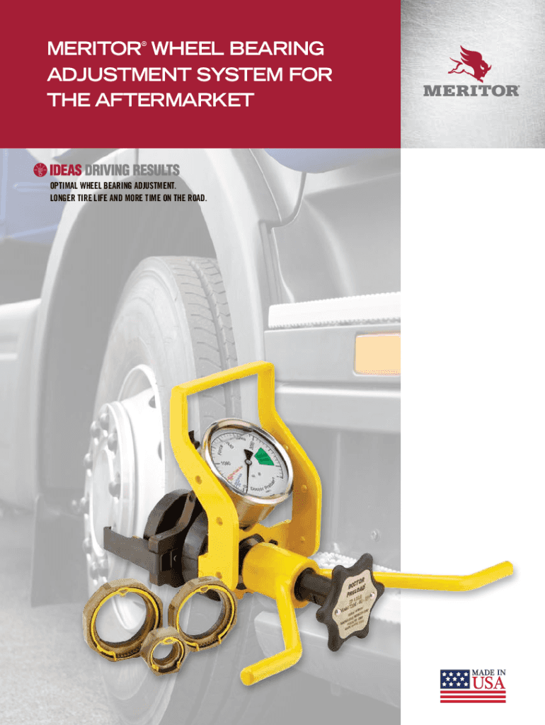 Fillable Online www.pdffiller.com295718274-MERITORWHEELBEARINGFillable ...