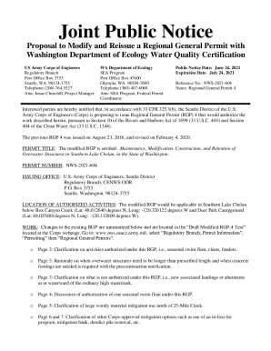 Fillable Online Joint Public Notice - Washington State Department of ...
