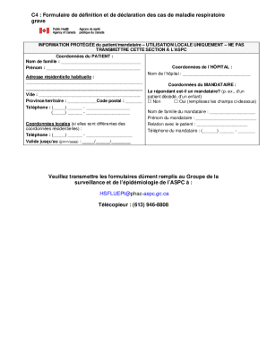 Fillable Online C3 : Formulaire de dfinition et de dclaration des cas ...