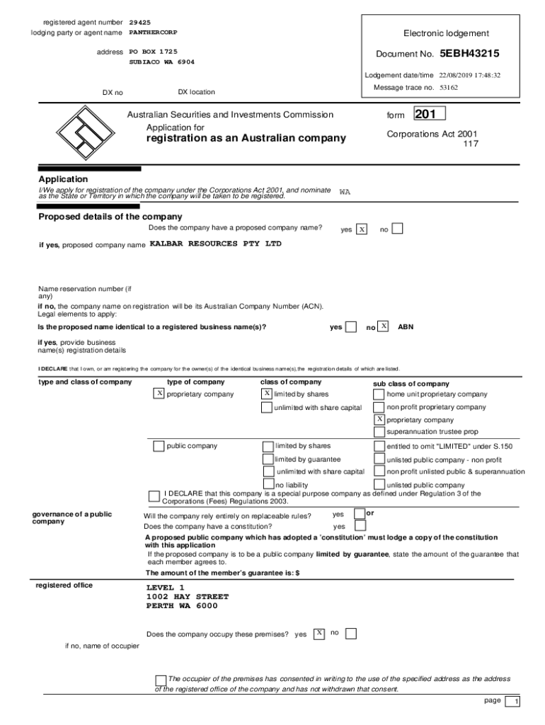Fillable Online Fillable Online ASIC registered agent number FS30 1/4 1 ... Fax Email Print ...