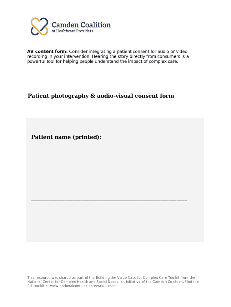 Building the Value Case for Complex Care Toolkit ... Doc Template ...