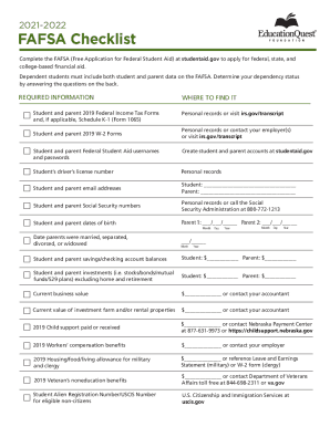 Fillable Online PDF 2021-2022 FAFSA on the Web Worksheet, English ...