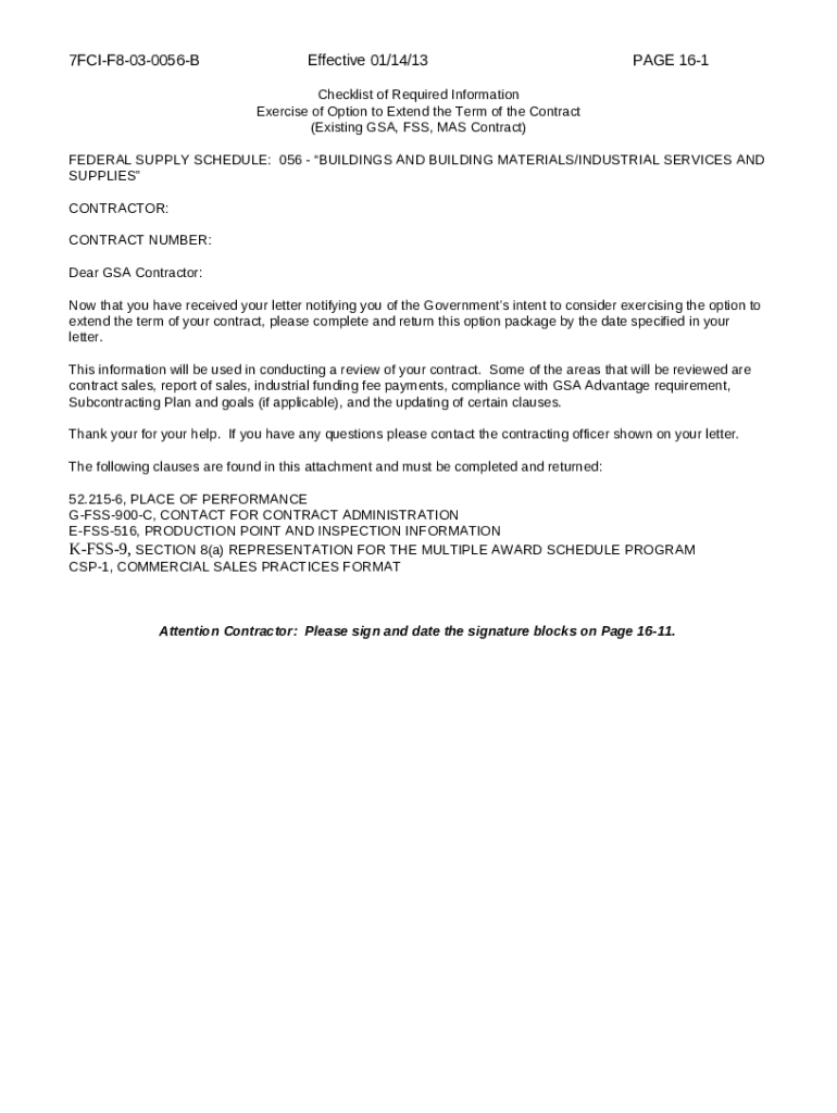 DOC Checklist of Required Ination - GSA Doc Template | pdfFiller