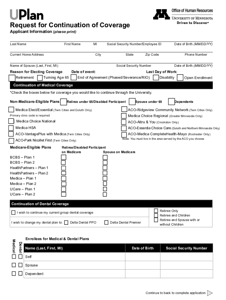 Fillable Online humanresources umn 2021 Benefit Enrollment Guide for Retirees and Disabled ...