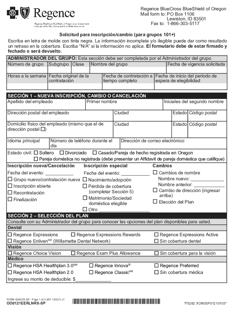 Fillable Online Claims - SEBB - Regence Fax Email Print - pdfFiller