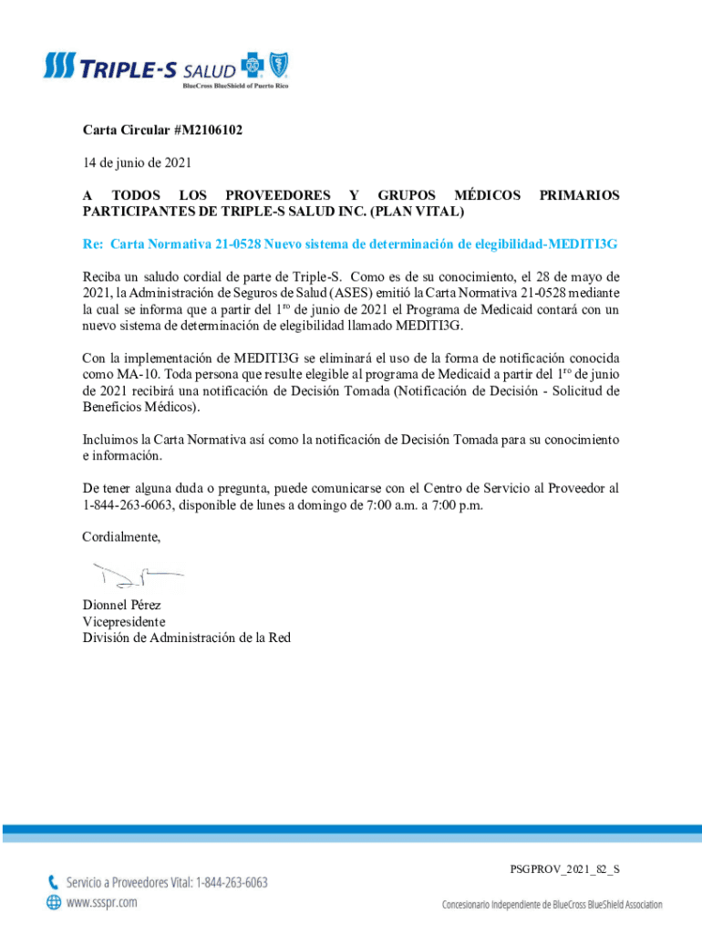 Fillable Online Triple-S Salud: Health plans for individuals, families ...