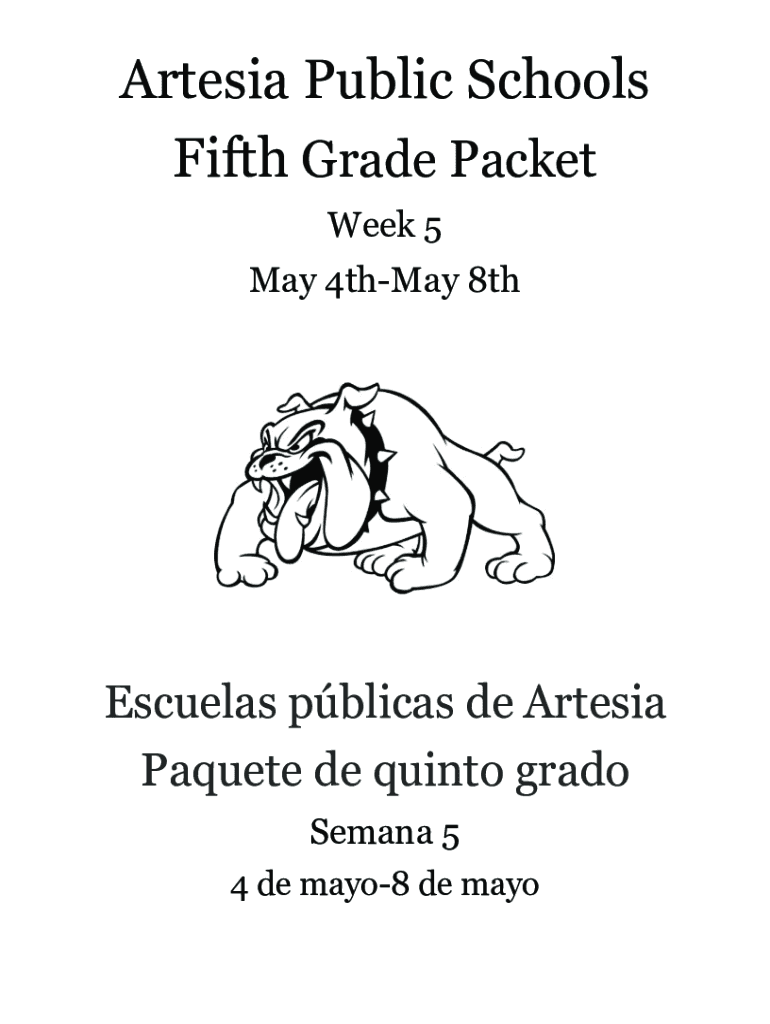 Fillable Online Welcome to the 5th Grade! Bienvenidos al 5to Grado ...