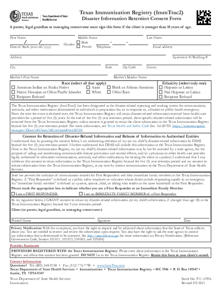 Fillable Online www.co.comal.tx.us PublicHealth FormsTexas Immunization ...