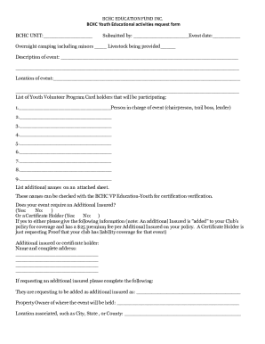 Fillable Online BCHC EDUCATIONAL PROJECT SUBMISSION FORM Fax Email Print - pdfFiller