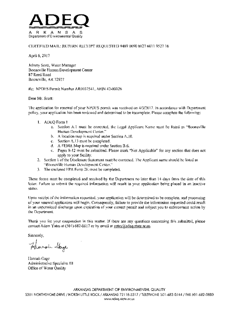 Fillable Online DEQ Facility and Permit Summary Permit Data System (PDS ...