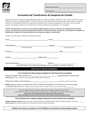 Fillable Online foodforlanecounty.org wp-content uploadsFormulario de ...