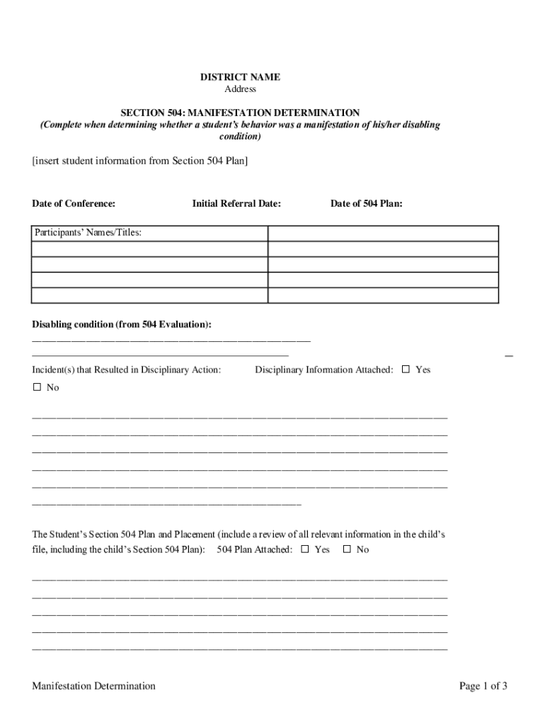 Fillable Online PDF Section 504 - Georgia Department of Education Fax ...