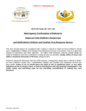 Section 3B Multi-Agency Referral Stoke-on-Trent Doc Template | pdfFiller