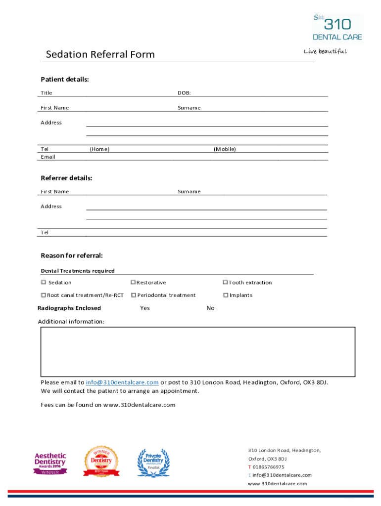 Fillable Online A5 referral form.docx Fax Email Print - pdfFiller