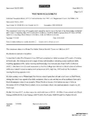Fillable Online Statcmcnt of: KATZ. BEN Form MG11 (T) Page 1 of 3 ...