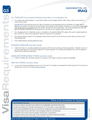 Fillable Online PLEASE NOTE Iraqi visas are issued only after the ...