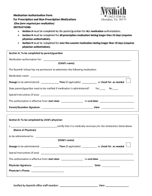 Fillable Online Written Medication Authorization Consent Form - Nysmith ...