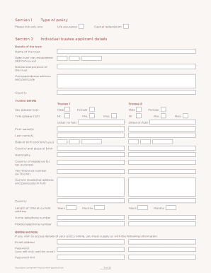 Fillable Online Quantum Corporate and trustee application - RL360 Fax ...