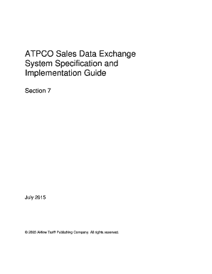 Fillable Online Sales Data Exchange Specifications Guide Fax Email ...