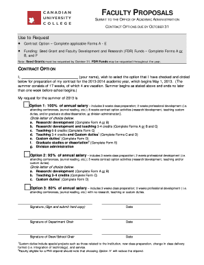 Fillable Online FACULTY PROPOSALS Fax Email Print - pdfFiller