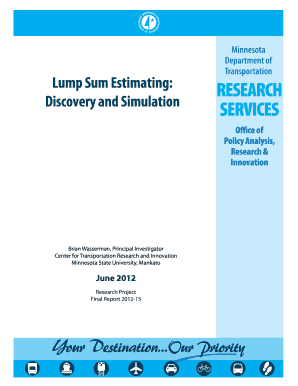 Fillable Online lrrb Lump Sum Estimating Discovery and Simulation Fax ...