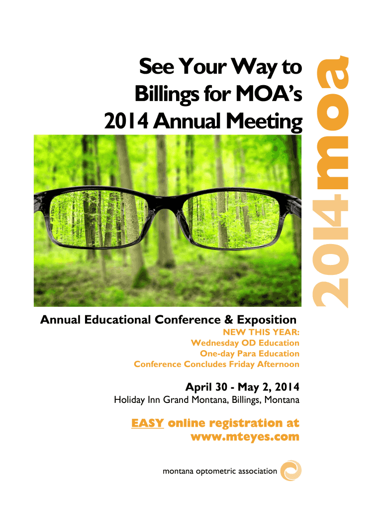 Fillable Online Attendee Brochure MOA 2014 Finalpdf Fax Email Print - pdfFiller
