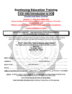 Fillable Online mineralarea ICS100Introduction to ICS Fax Email Print ...