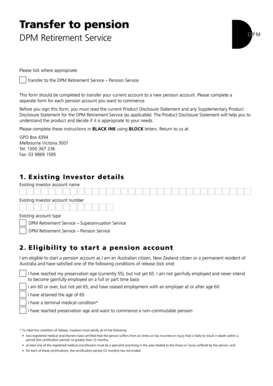 Fillable Online DPM Retirement Service Fax Email Print - pdfFiller