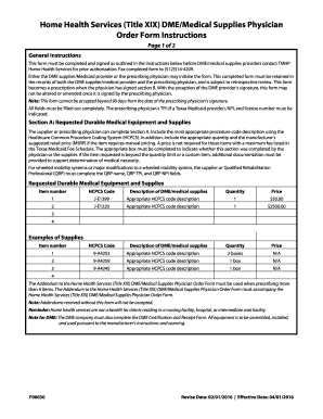 Fillable Online Home-Health-Title-XIX-Supplies-Order-Form-Instructions ...