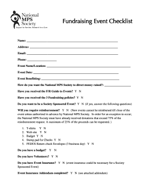 Fillable Online mpssociety Fundraising Event Checklist - National MPS ...
