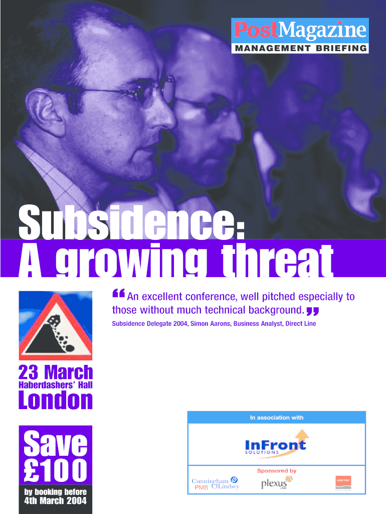 Fillable Online Subsidence A growing threat - Incisive Media Fax Email ...