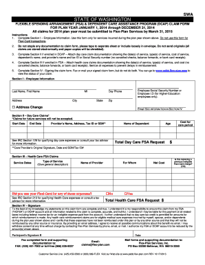 Fillable Online Claim Form - Flex-Plan Fax Email Print - pdfFiller