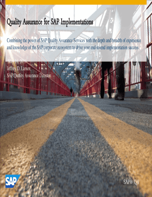 Fillable Online Quality Assurance for SAP Implementations Fax Email ...