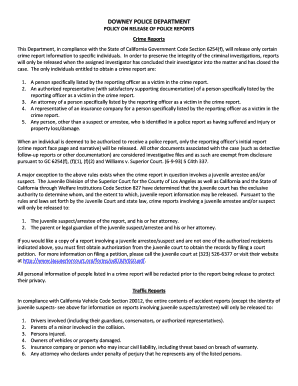 Fillable Online downeyca DOWNEY POLICE DEPARTMENT - downeyca Fax Email ...