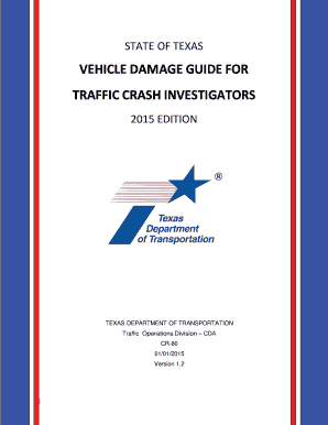 Fillable Online ftp dot state tx VEHICLE DAMAGE GUIDE FOR Fax Email ...