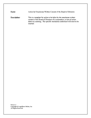 Fillable Online This is a template for action to be taken by the ...