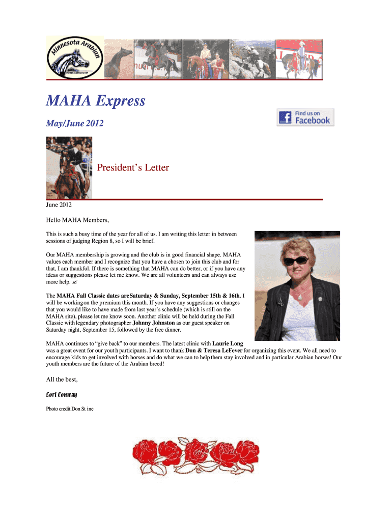 Fillable Online May/June MAHA Express Fax Email Print - pdfFiller