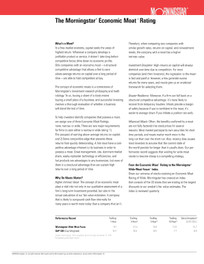 Fillable Online The Morningstar Economic Moat Rating Fax Email Print ...