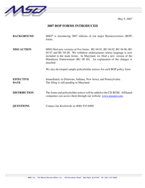 Fillable Online ZMSOBULLETINS 7 BOP Forms Introduced Fax Email Print ...