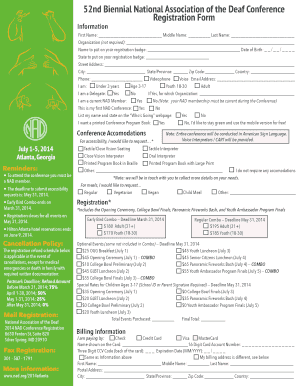 Fillable Online new nad 52nd Biennial National Association of the Deaf ...